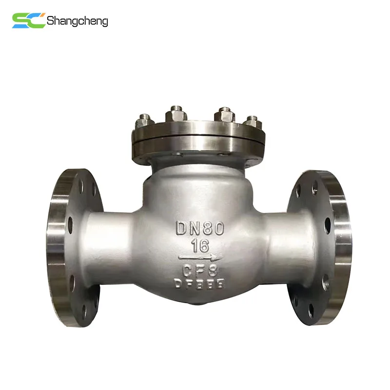 SUS304 Stainless Steel swing check valve Flange one-way valve ASTM ANSI ...