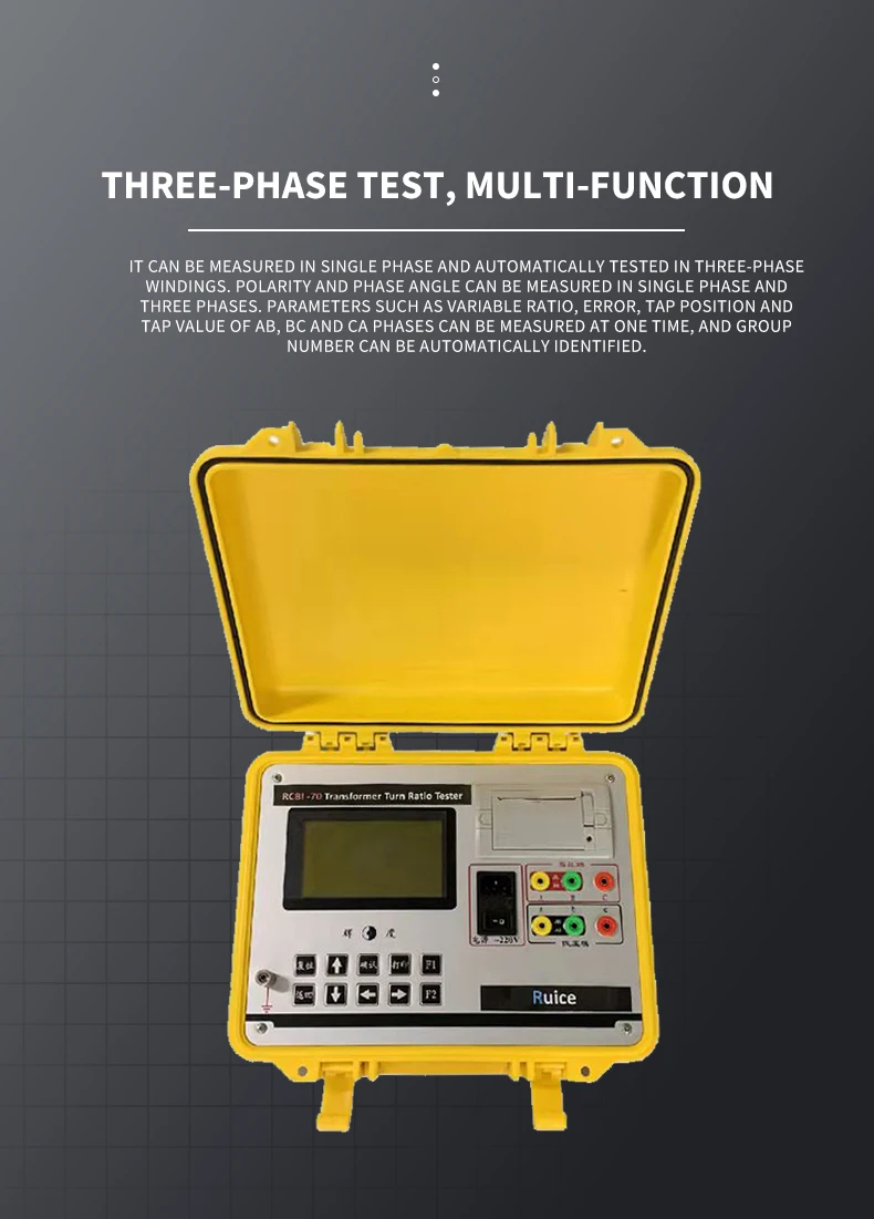 Multifunction Three Phase Ttr Tester Transformer Turns Ratio Test ...