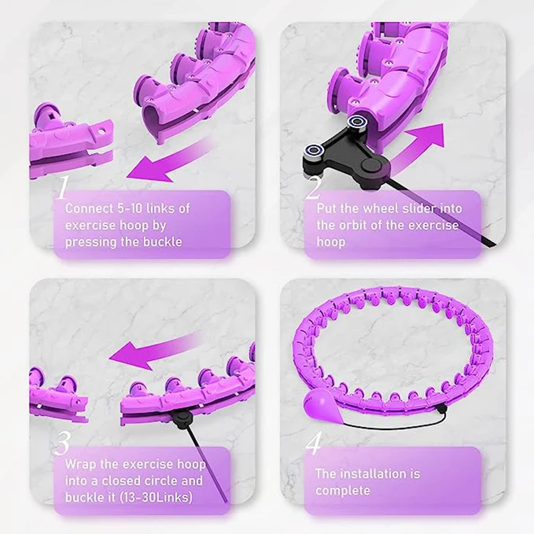 Adjustable Detachable Weighted Hula-Hoop for Fitness