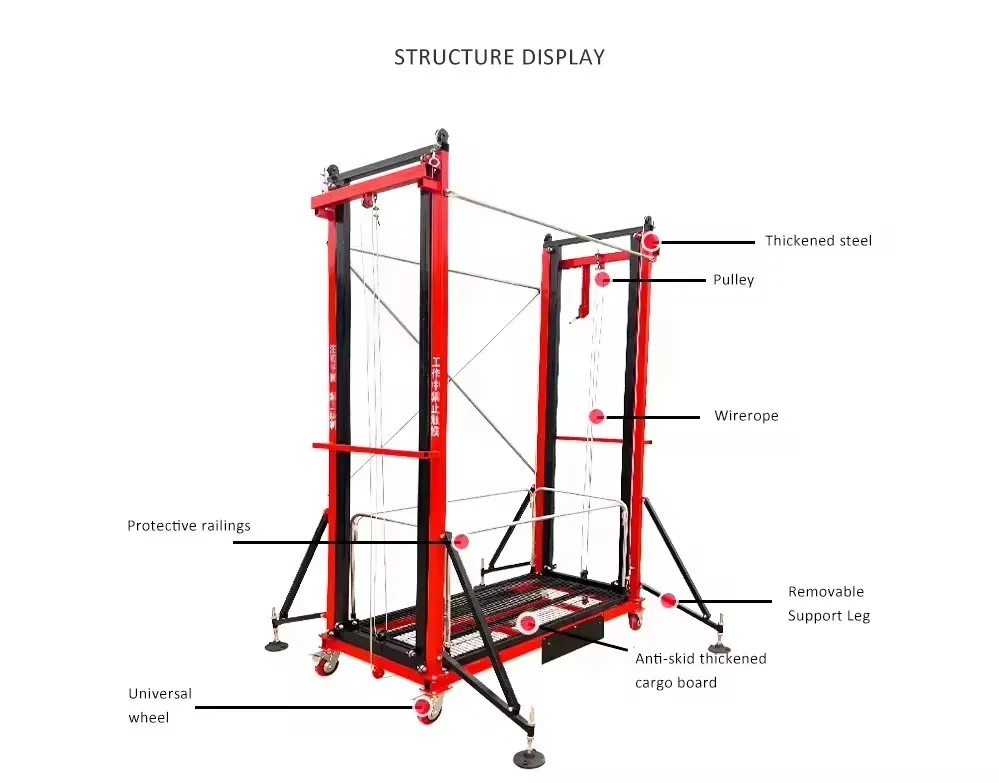 Foldable Electric Scaffold - Durable & Efficient Lifting