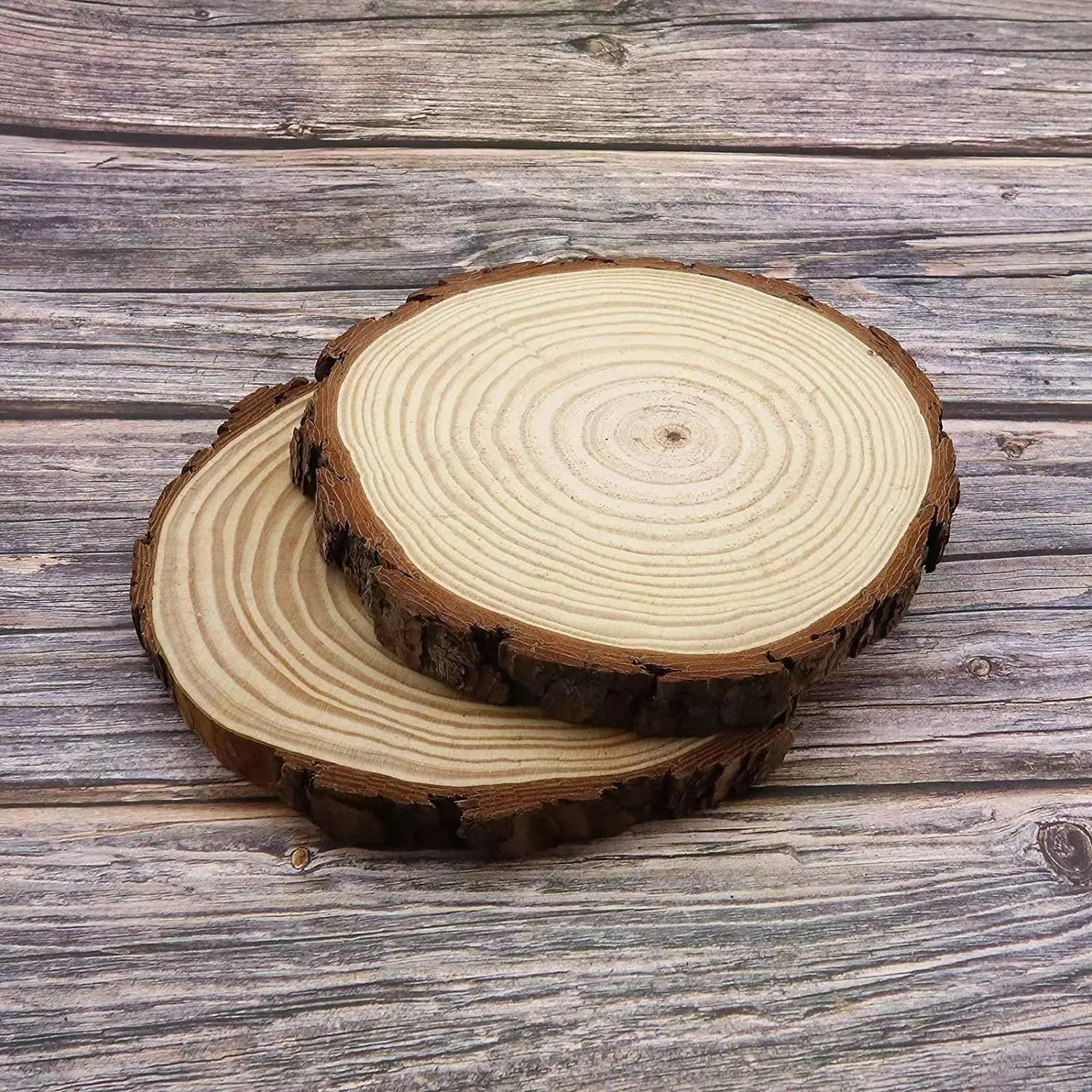 DIY Unfinished Natural Round Pine Wood Slices for Crafts Wooden ...