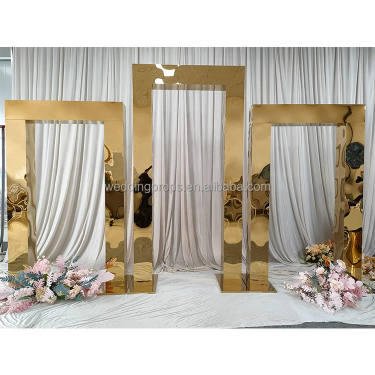 C-055 Wedding Supplies Hot Sale Black Gold Silver Square Stainless ...