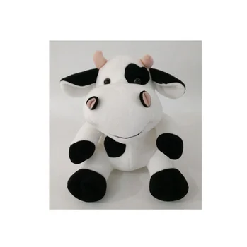 Black And White Sitting Standing Lying Cow Plush Stuffed Toy Red And ...