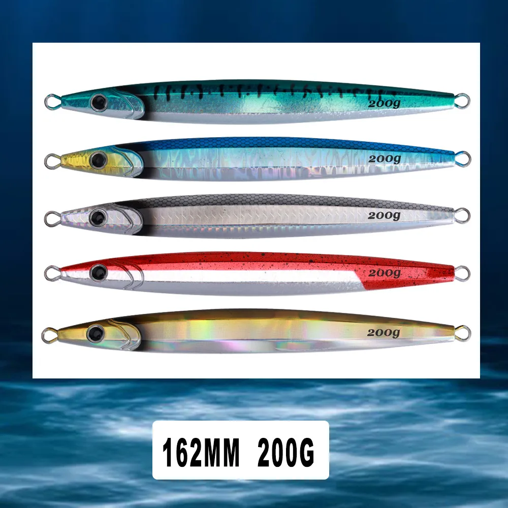100g/130g/160g/200g Saltwater Boat Fishing Slow Pitch Jigging Lead ...