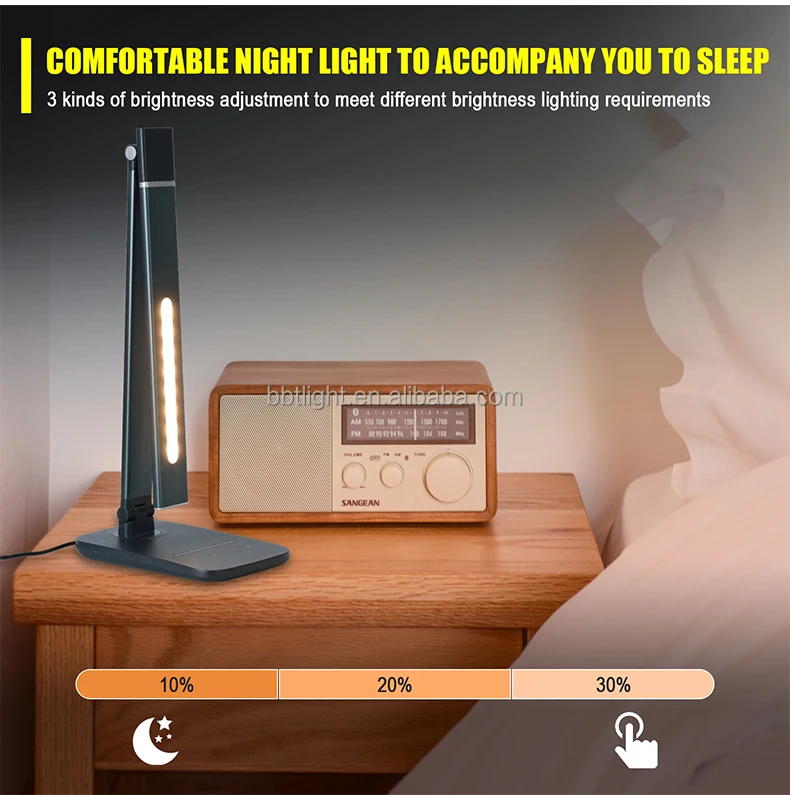 Levels Of Brightness Adjustable Touch Foldable Reading Light With ...