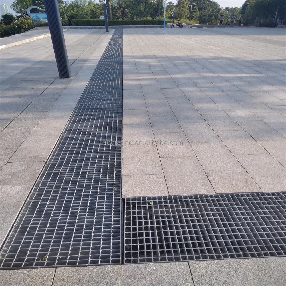 Outdoor Heavy Duty Sidewalk Steel Grating Storm Ditch Trench Drain ...