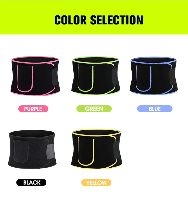 Adjustable Neoprene Slimming Sweat Waist Trimmer Belt Support With ...