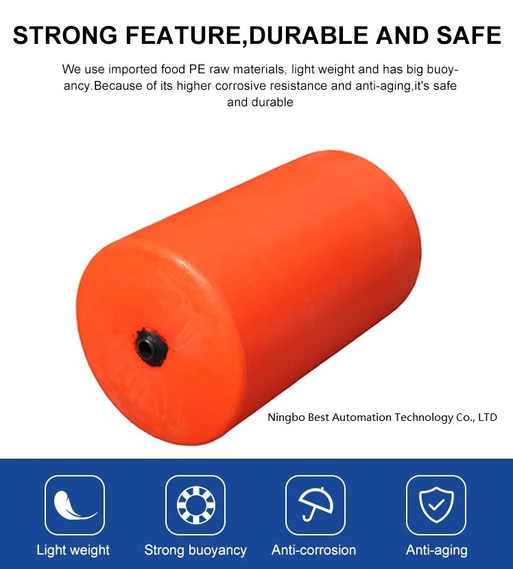 Warning Floating Body Sand Pumping Pipeline Buoy Pe 500*800mm Plastic ...