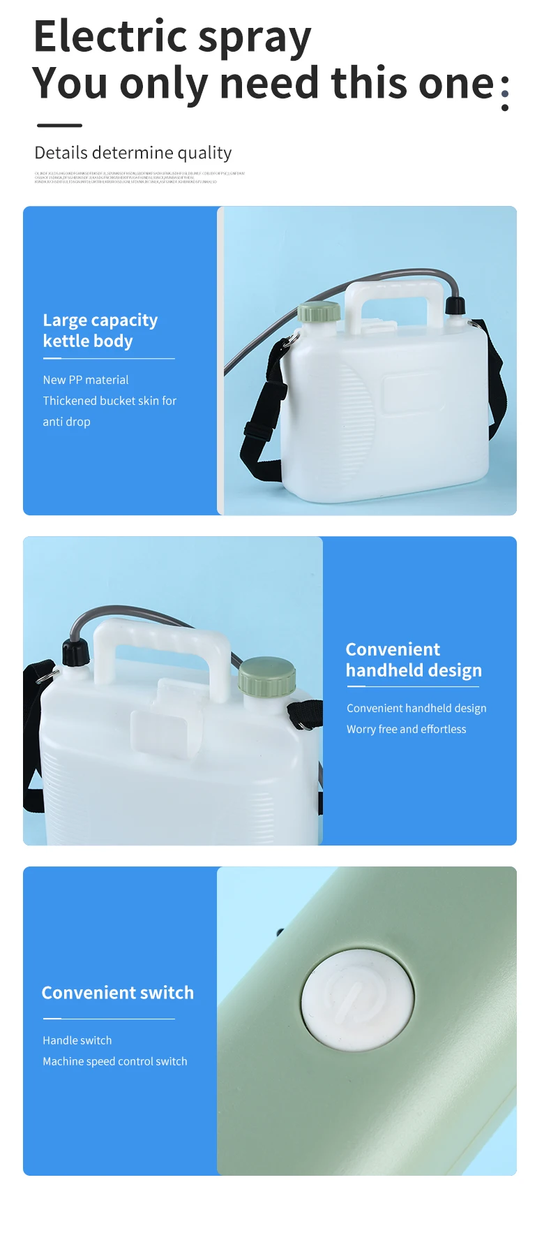 Portable Electric Handheld Sprayer Garden Agricultural Water Sprayer ...