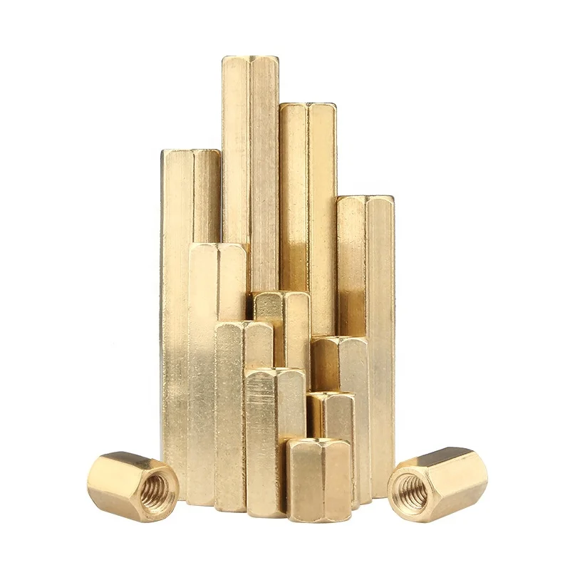 Double Pass Hexagonal Copper Post Flat External Hex Isolation Column M2 ...
