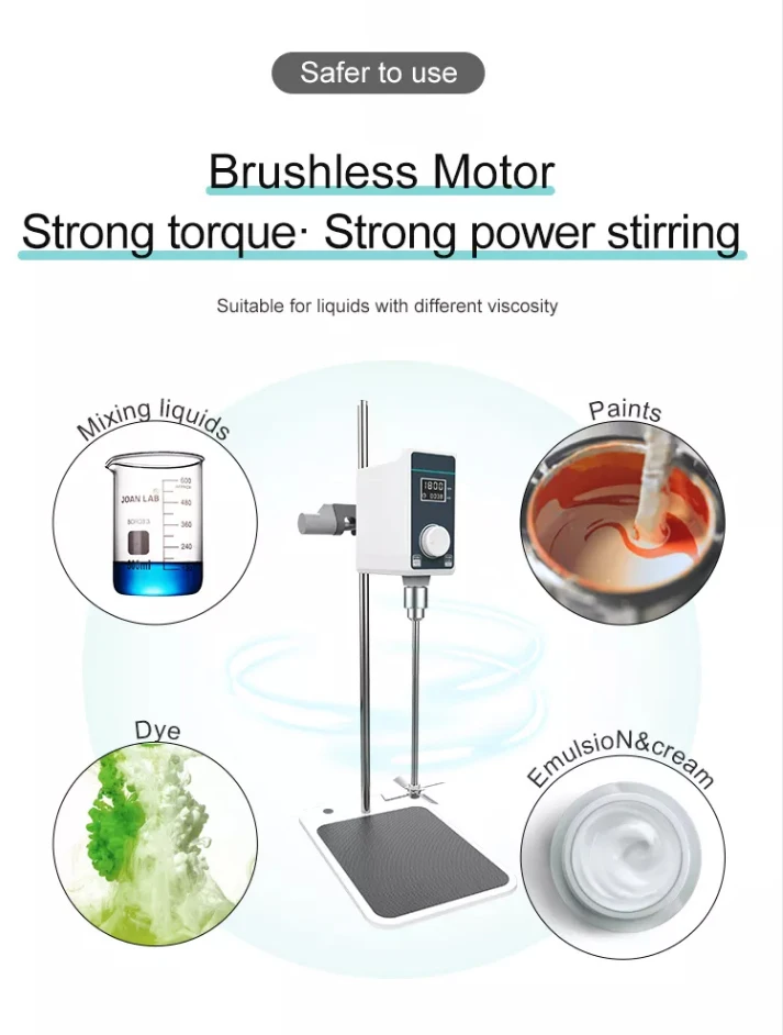 Laboratory Digital Overhead Electronic Stirrer Mixer Paddle - Buy ...