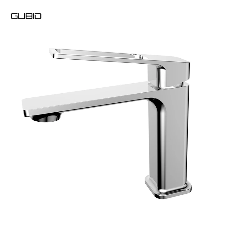 Modern Chrome Bathroom Faucet Single Hole Sink Faucet Black Vanity ...