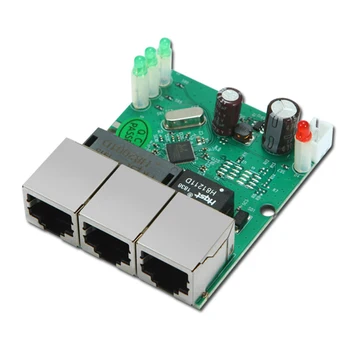 Oem Industrial Grade Network Switch Board 3 Port 100 Mbps Switch Ethernet Gigabit Module/ Pcba ...