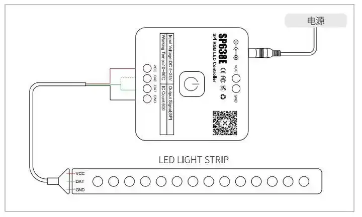 Smart BT Music Dimmer SPI RGBIC LED Controller Different Design 4 ...