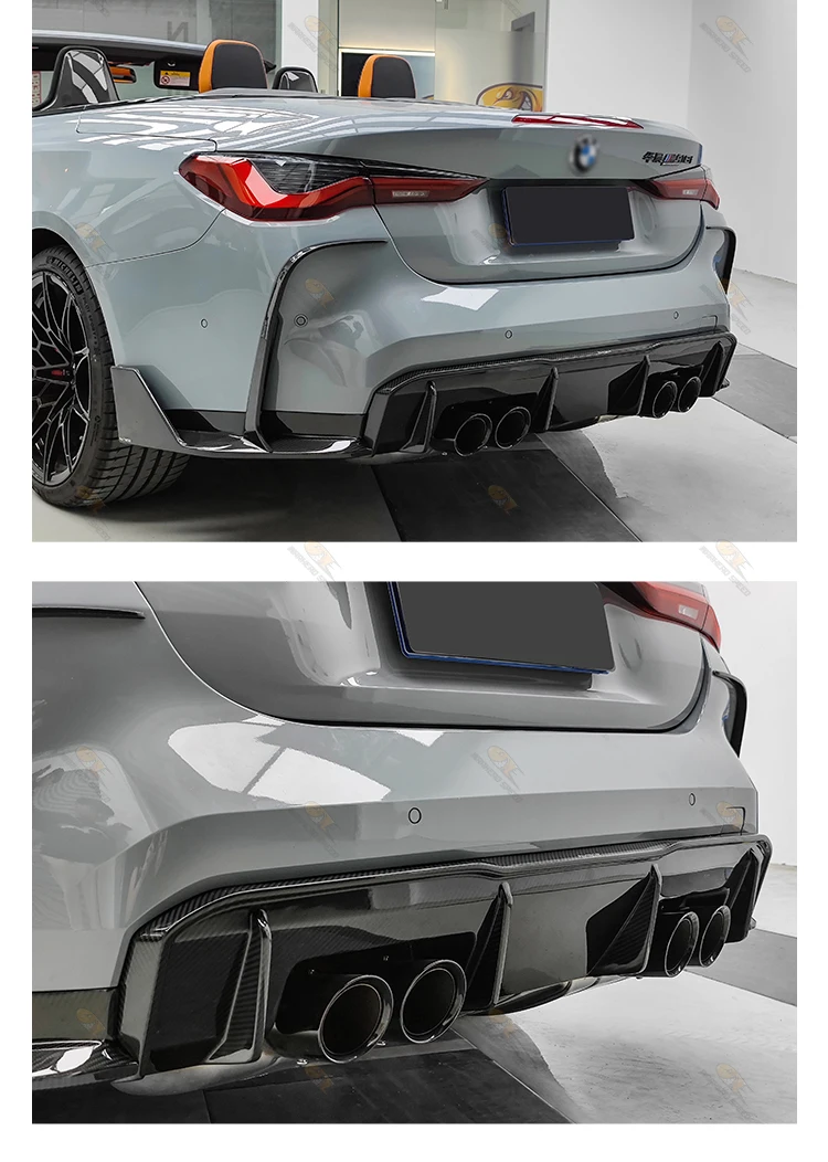 Prepreg Carbon Fiber Body Kits Rear Bumper Lip Rear Diffuser For Bmw M3 ...