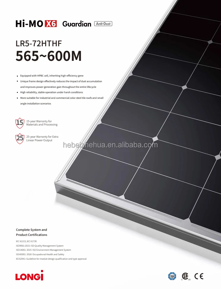 Longi Hi-mo X6 Solar Panel 600watts Photovoltaic Panel Mono Pv Module ...