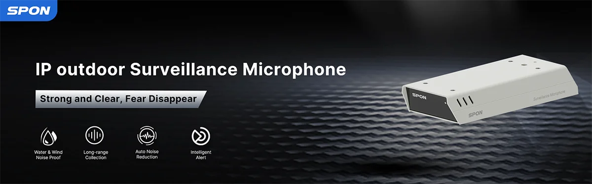 Outdoor Directional Surveillance Microphone for CCTV Security Camera