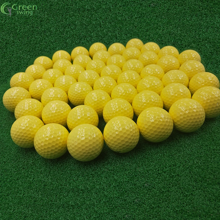 Custom Logo Yellow Strip Surlyn 2 Piece Practice Driving Range Golf ...