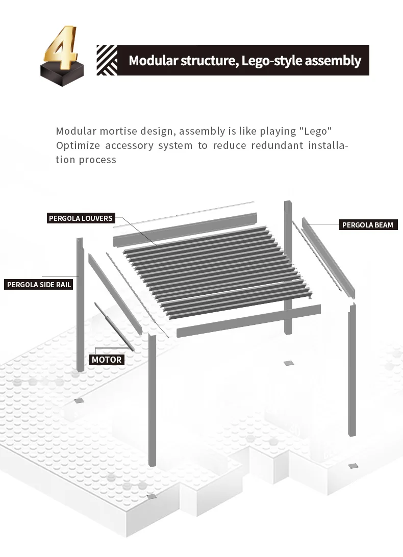 OEM Gazebo Aluminium Pergola Egypt Modular Sukkah with Sukkah