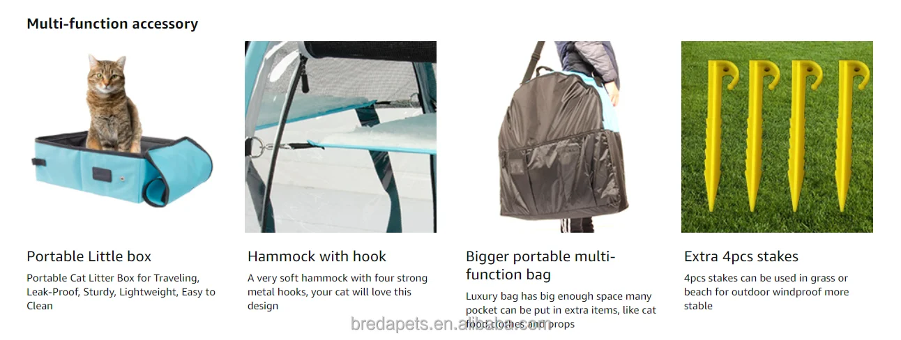 Double Cat Carrier For 2 Cats Portable Soft-sided Cat Travel Carrier ...