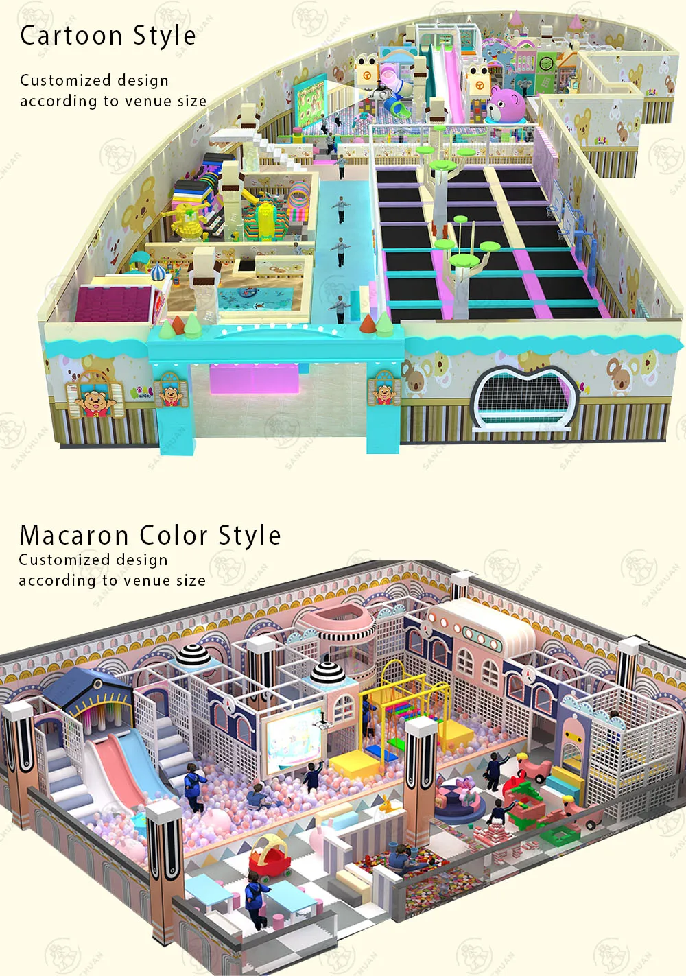 Soft Playland Equipment Kids 3 In 1 Slide Children Play Toys Area ...