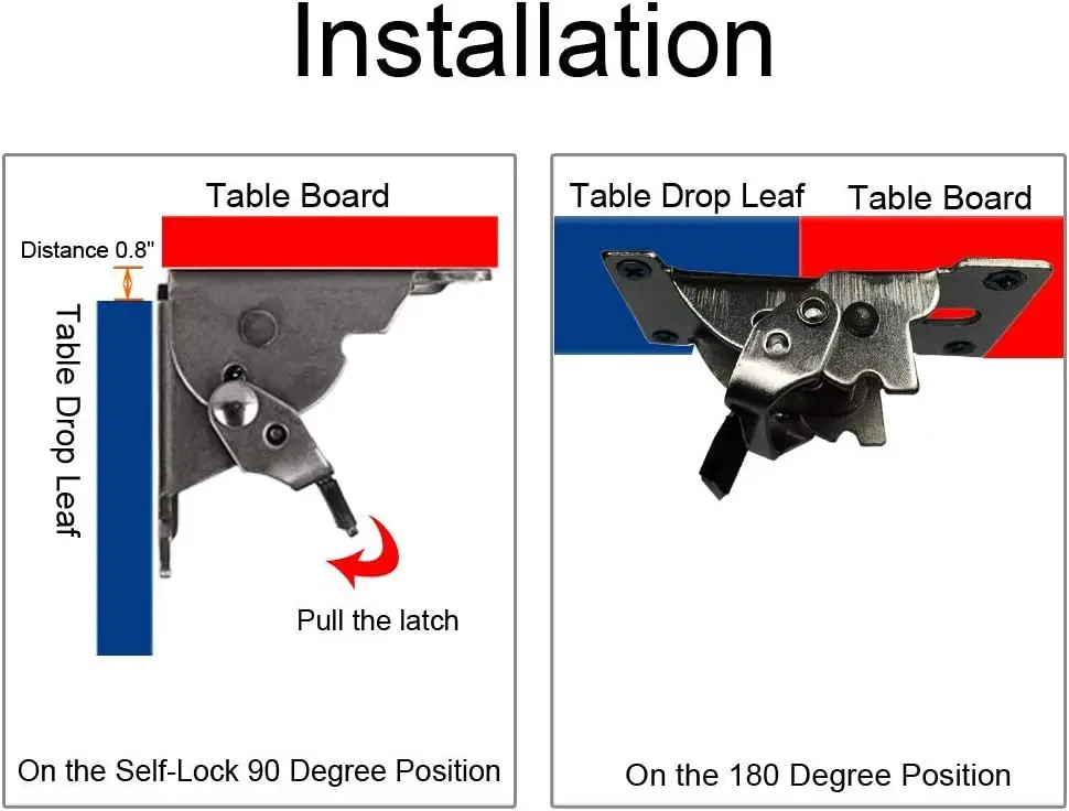 90 Degree-180 Degree Folding Bracket - Self-Locking Hinge