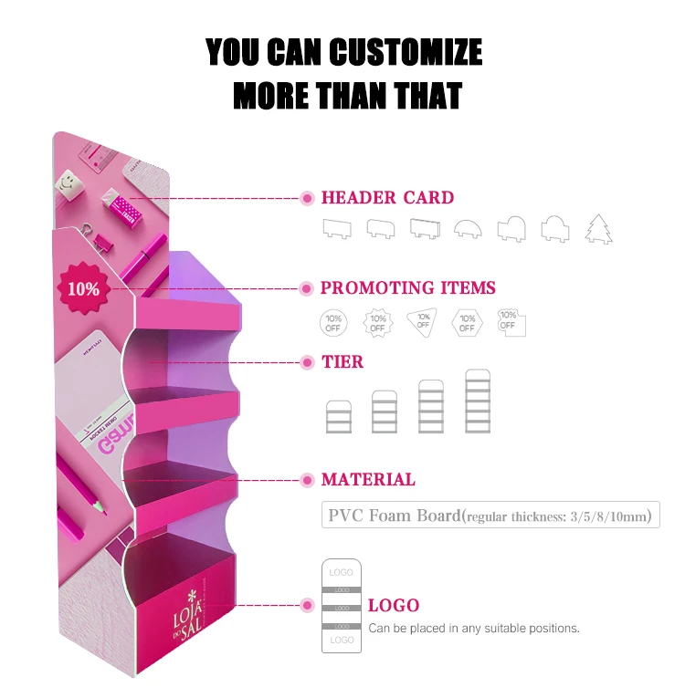 PVC Foam Board Display Standee Promotion Display Racks PVC Foam Board ...