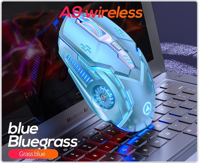 A9 Wireless Gaming Mouse Rechargeable Rgb Backlight Game Mice Mute 2 ...
