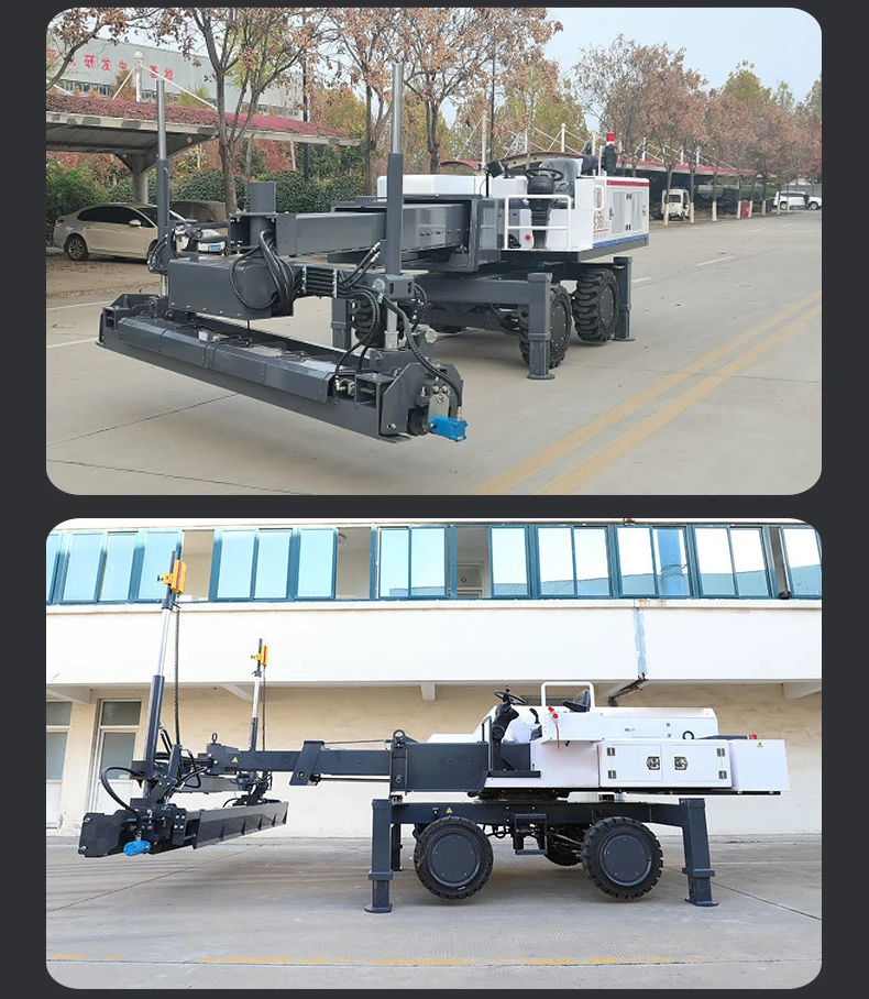 High Precision Telescopic Arm Concrete Laser Screed Machine