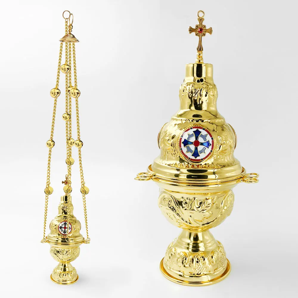 Classic Custom Orthodox Catholic Incense Burner with Bell Chain ...