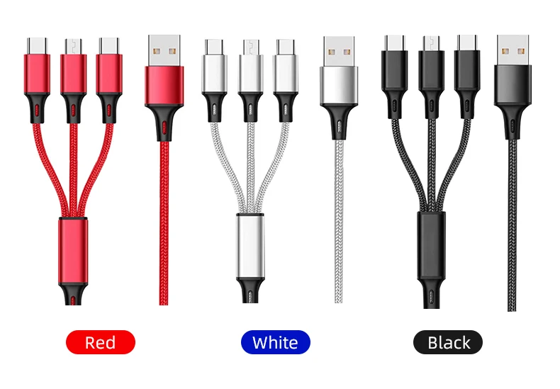 Kabel Data Line Cabos Usb To Type C Fast Charger 3 In 1 Charging Cable ...