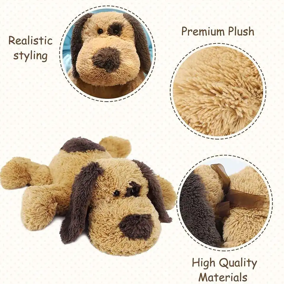 Microwavable Stuffed Animal Weighted Plush Lying Puppy Lavender Scented ...