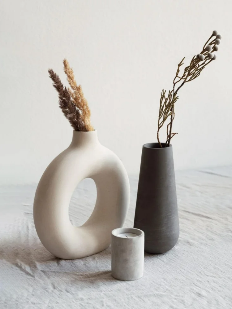 Scandinavian Inspired Flower Vases - Minimalist Ceramic Crafts