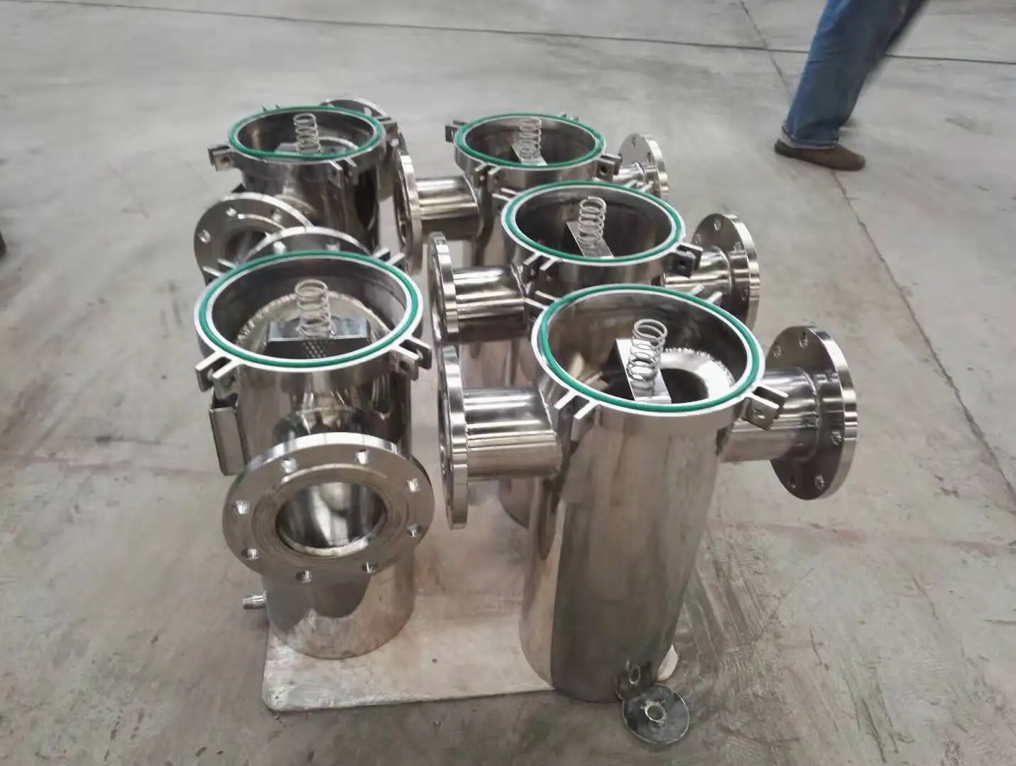 Dn50 Psi 150 Double Flange Fabricated Single Basket Filter - Buy Single ...