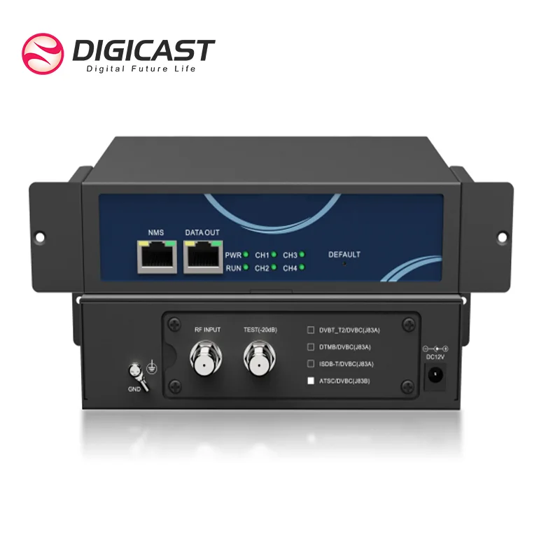4 Channels DVB-T/T2 & DVB-S2 Tuner to IP IRD Portable Receiver for ...