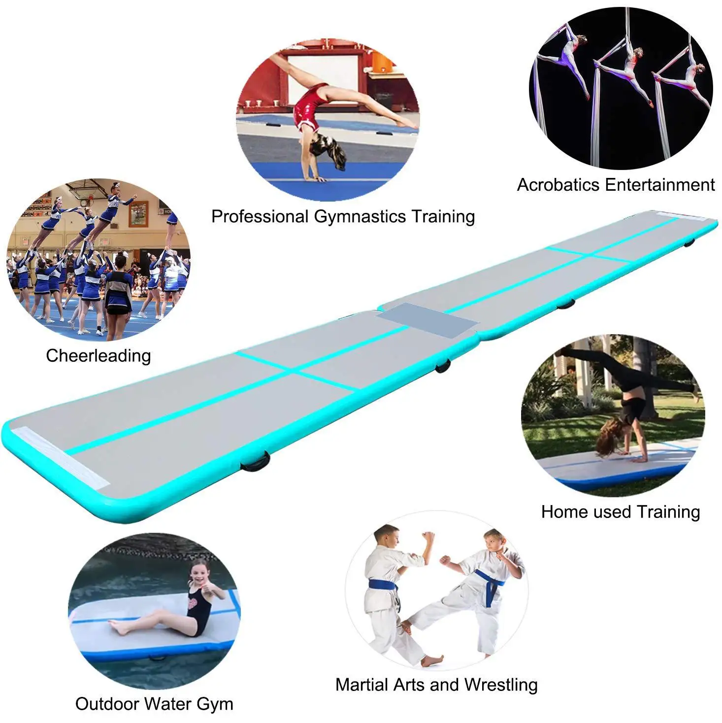 4m/5m/6m/8m/10m/12m/15m Inflatable Air Track Gymnastics Inflatable ...