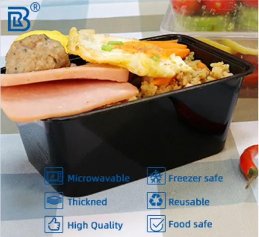 750ml Disposable Clear Plastic Food Container,Pp Rectangle Plastic ...