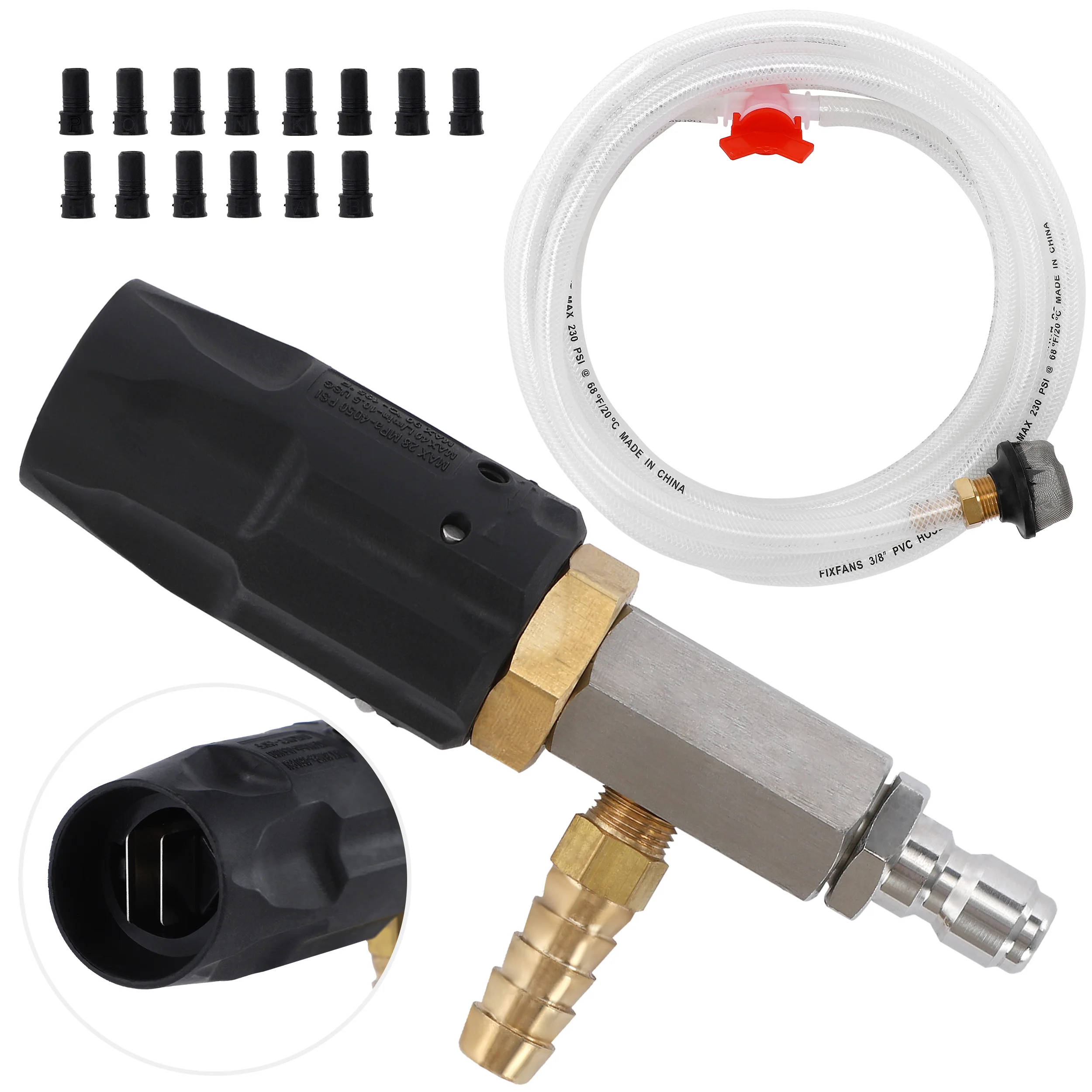 Pressure Washer Chemical Injector Kit - 4-4.5 GPM Flow