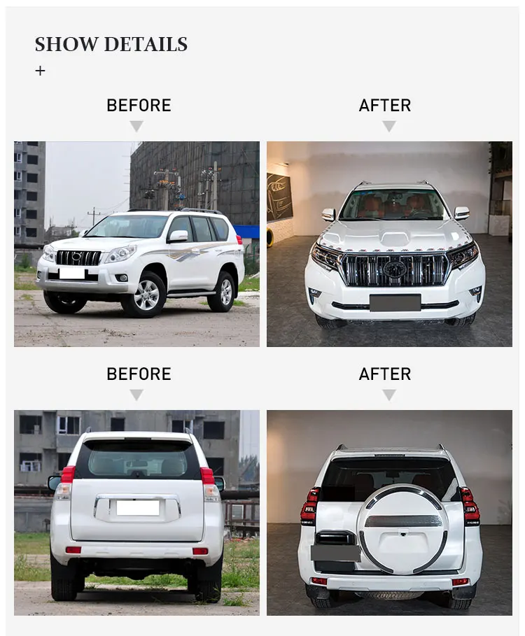 Gbt Facelift Bodykit Rear Front Bumper Grille Head Light 2010_2017 Upgrade To 2018 For Auto ...