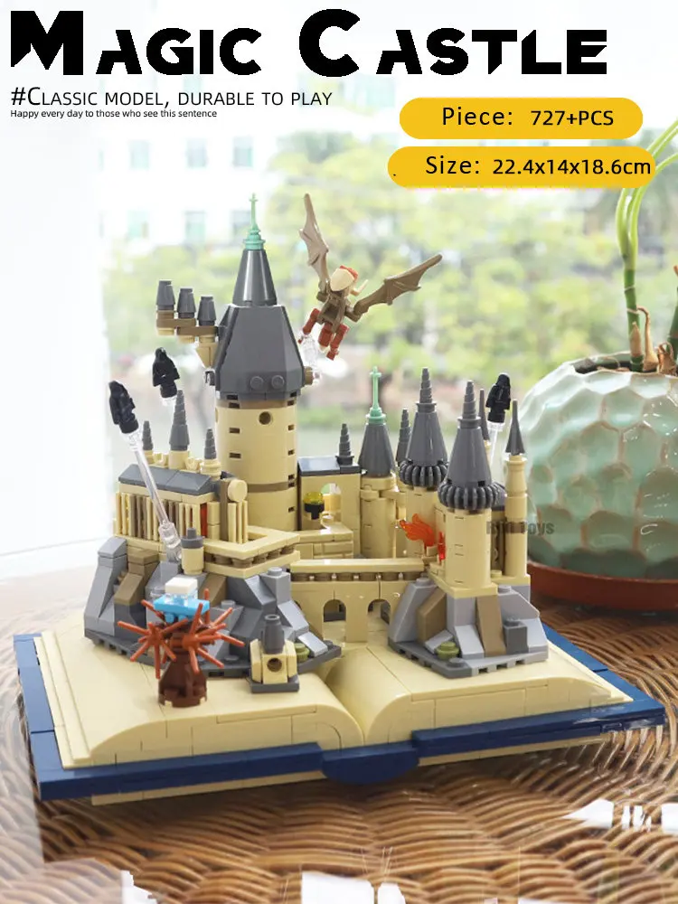 New Moc Fairytale Movie Tower Pink Princess Magic Castle Book With Led ...