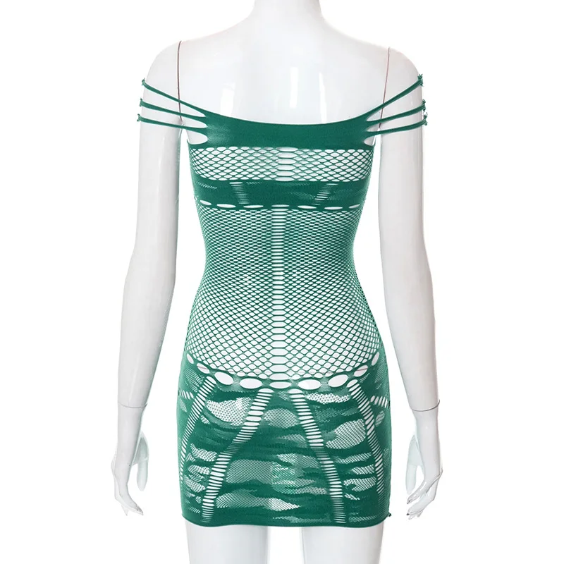 Summer See Through Bodycon Dress Evening Club Party Women Backless Sexy ...