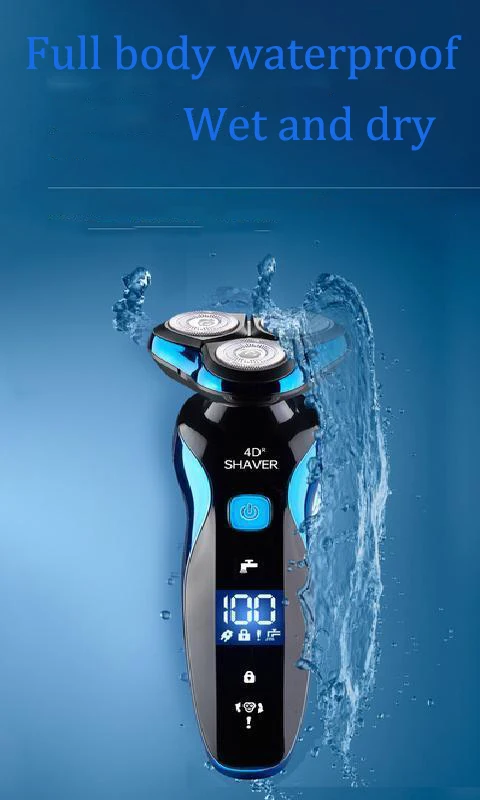 Yuesuo New Floating Shaver Shaving Lcd Digital Display Electric Shaver ...