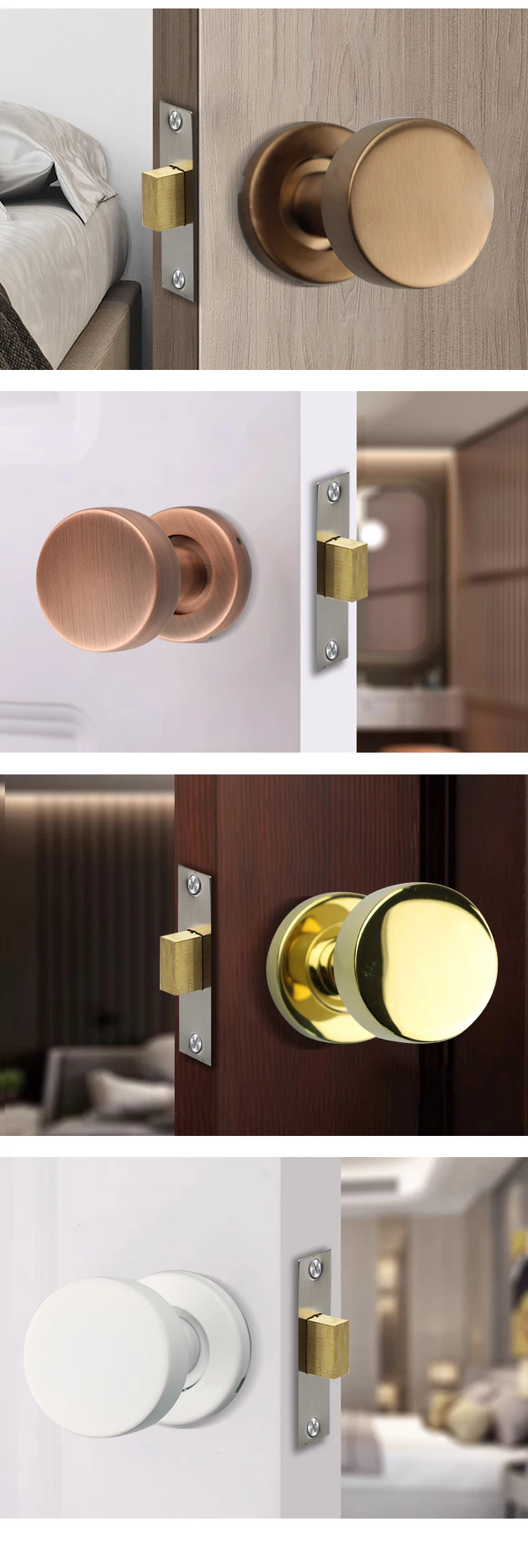 Handles Knobs With 304 Stainless Steel Material Round Rose Handle ...