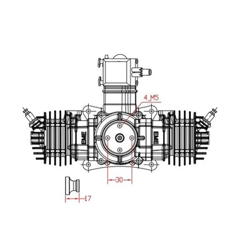 EME 70CC Gasoline Engine 7.1HP for RC Airplanes - High Performance ...