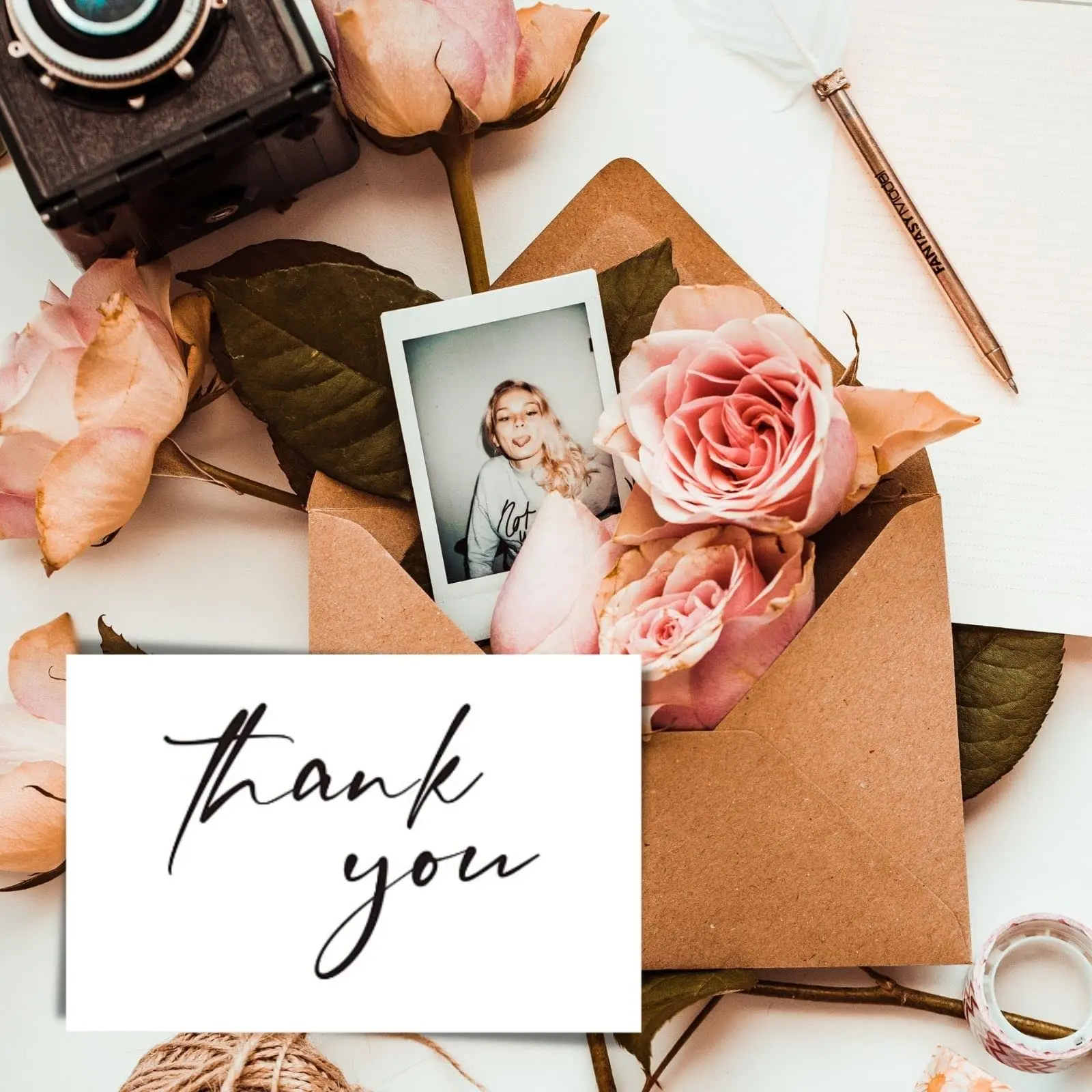 Myway 2024 Thank You Cards Bulk 50 With Kraft Envelopes And Matching ...