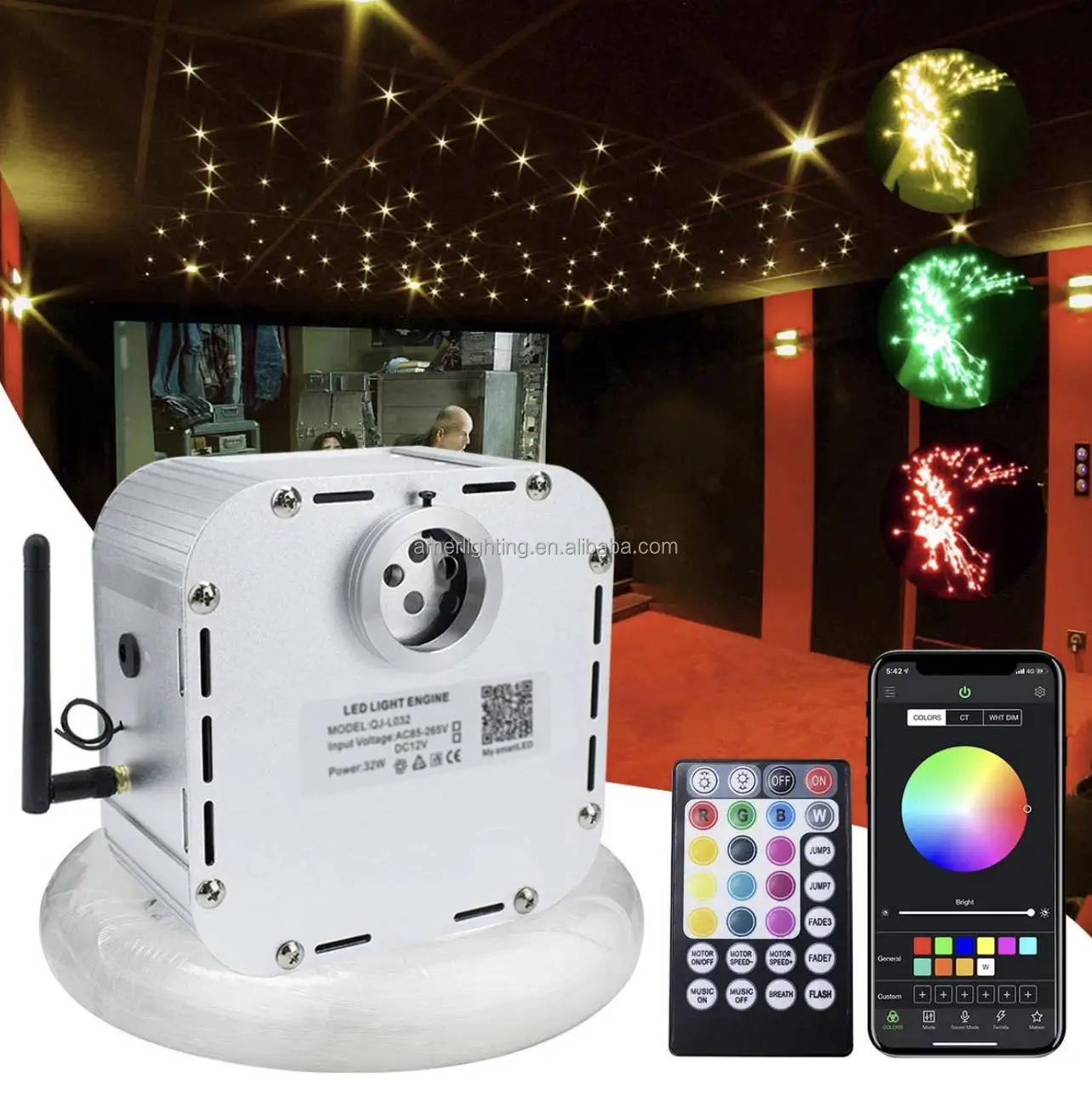 220v 50w Rgbw Twinke +mobile App Led Light Engine for Starry Star ...