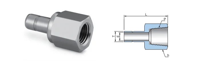 Stainless Steel Afklok Tube Fitting Female Tube Adapter 1/4 In.tube Od ...