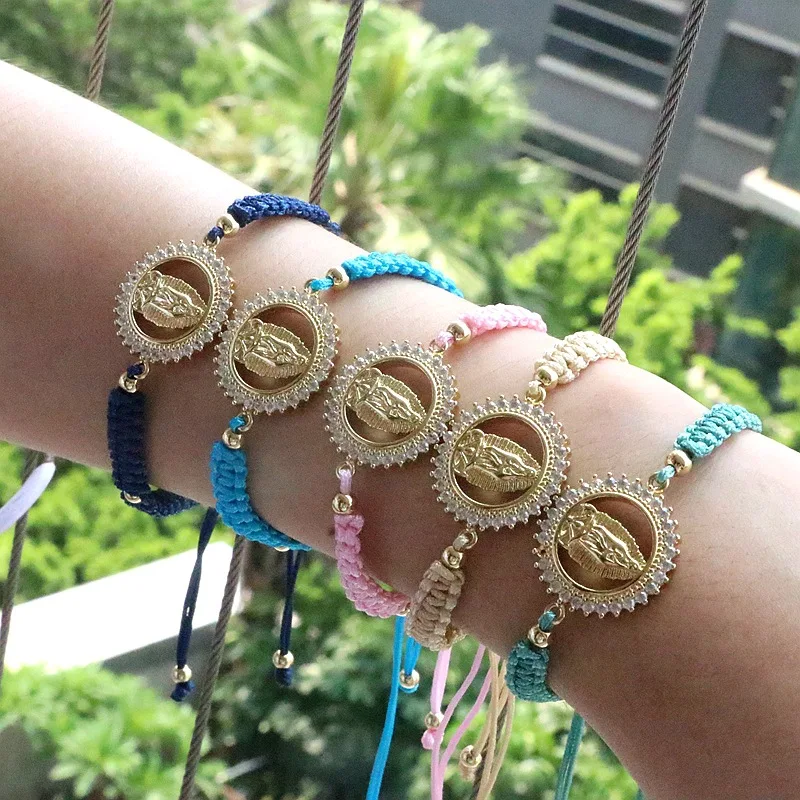Catholic Braided Bracelet - Mexican Miraculous Medal