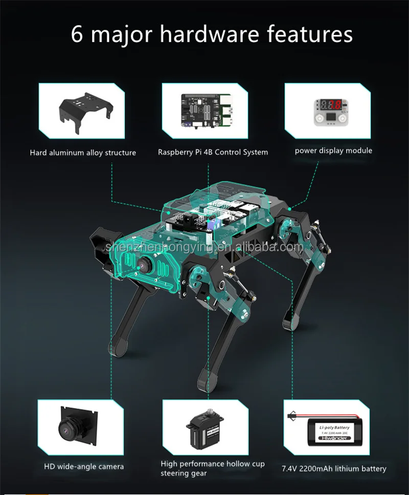 Intelligent Bionic Smart Dog Robot with Light & Sound Features