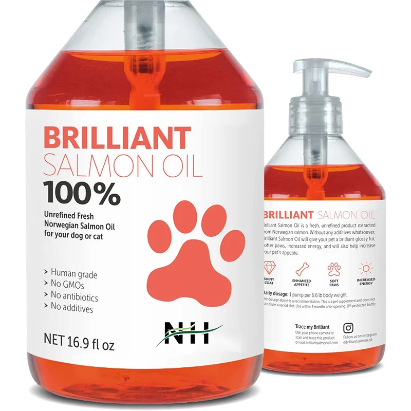 100% Natural Salmon Oil for Dogs - Health & Coat Care